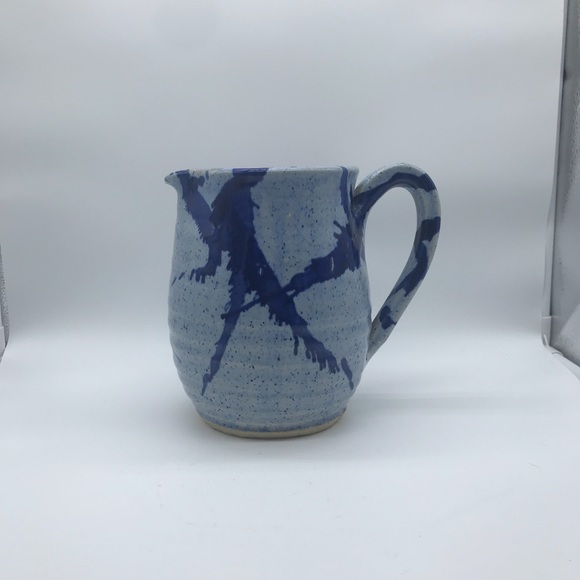 Accents | Decorative Blue Paint Splatter Pitcher | Poshmark
